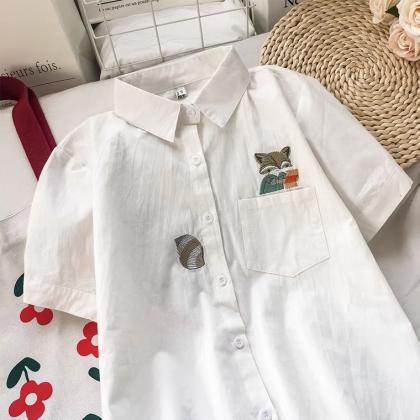 Short Sleeved Shirt, Preppy Chic Top on Luulla