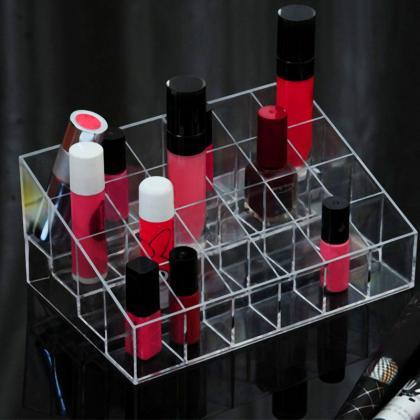 24 Grid Lipstick Holder Acrylic Cosmetics Storage Box on Luulla