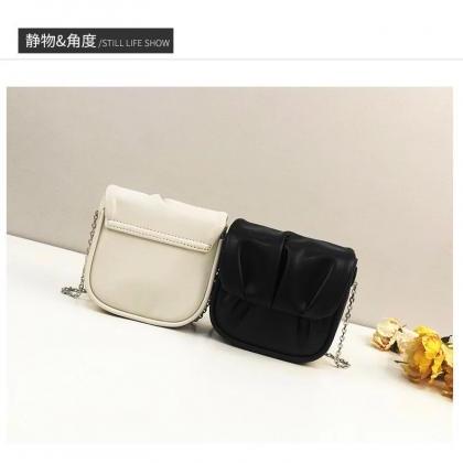 Elegant Ivory Chain Strap Shoulder Crossbody Bag on Luulla