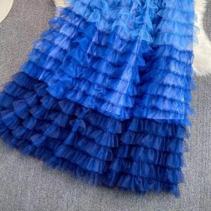 Orange Top And Multi-layered Ruffle Skirt Set on Luulla