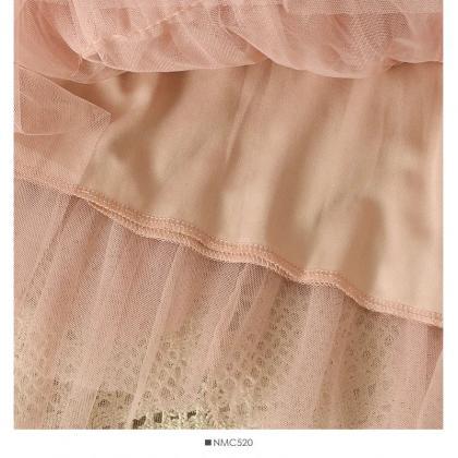 Womens Multi-layered Ruffled Tulle Midi Skirt on Luulla