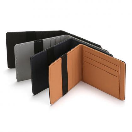 Slim Bifold Leather Wallet With Card Slots on Luulla
