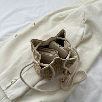 Stylish Woven Drawstring Shoulder Bag For Women on Luulla