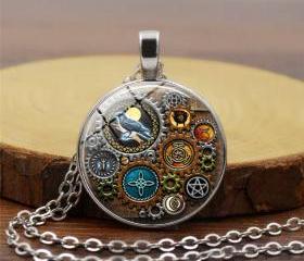 Steampunk Mechanical Time Gem Necklace, Popular Pendant Necklace ...