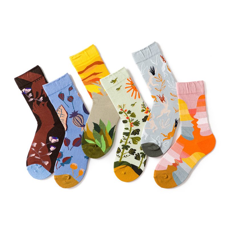 Art, Instagram Trend Web Celebrity Medium Socks, Retro Style, Minority ...