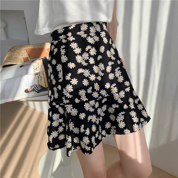 Summer, Daisy Skirt, Floral Skirt Chiffon A-line Skirt on Luulla