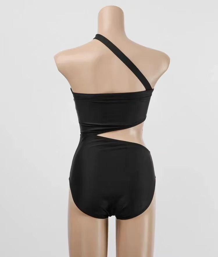 Creative Style, Solid Color Swimsuit, Sexy Back, Hollow Out, Student ...