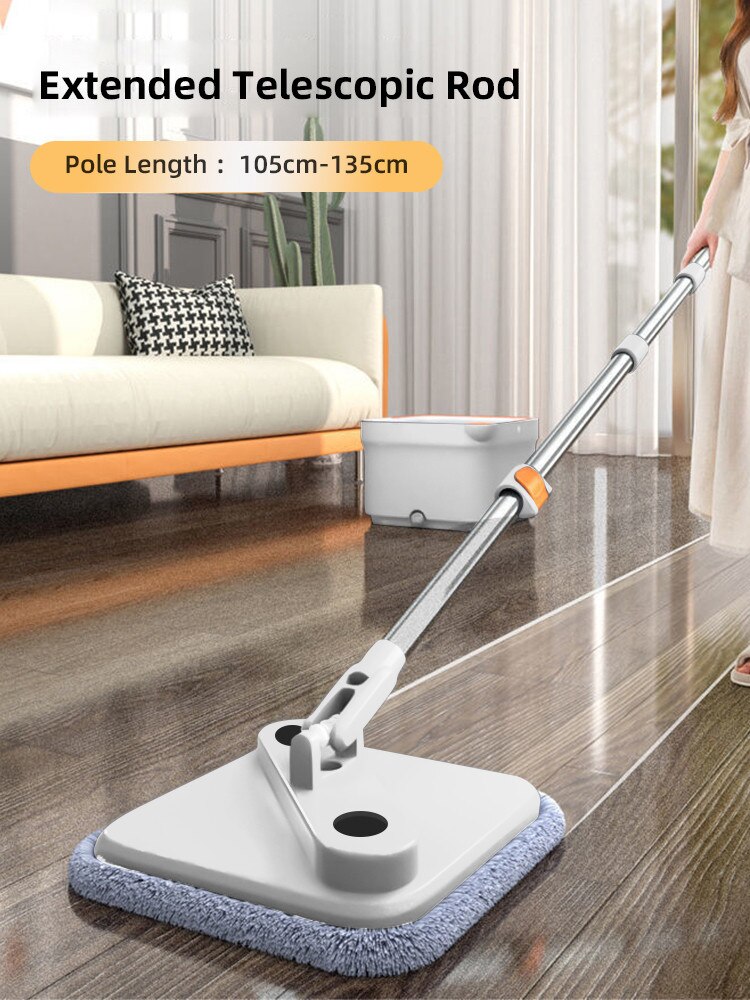 Spin Mop With Bucket Hand Squeeze Mop Automatic Separation Flat Mops ...