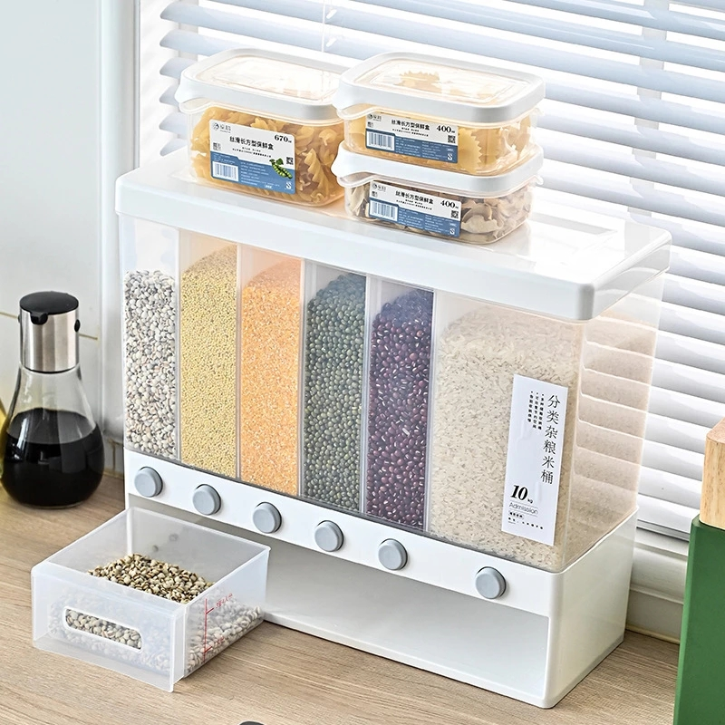 Cereal Disp Rice Bucket Grain Containers Cereal Dispenser Bucket Food ...