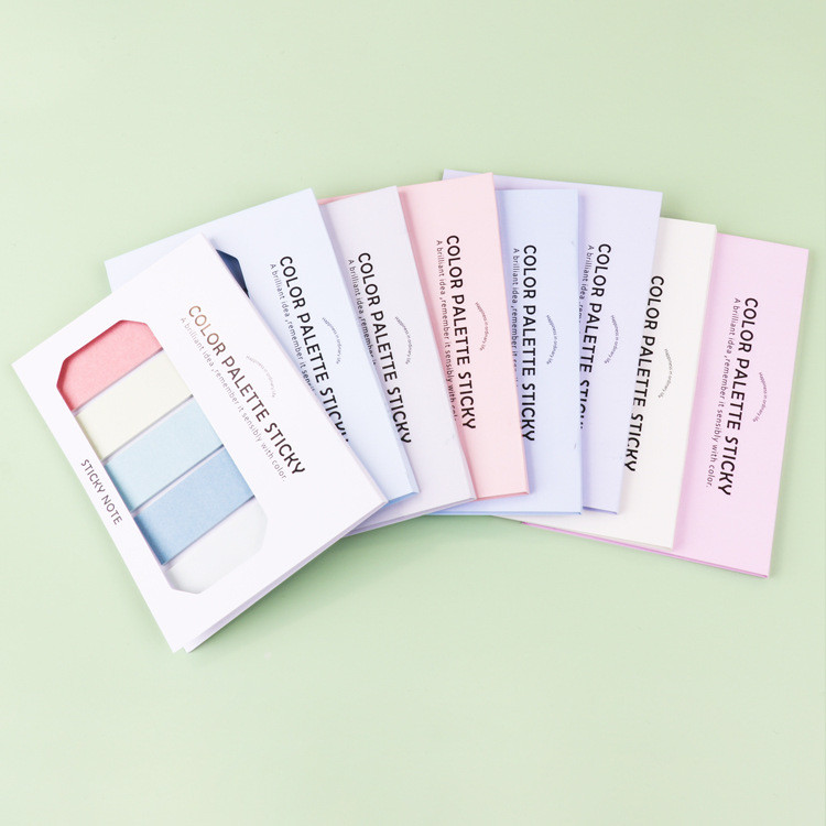 100 Pages/set Color Palette Sticky Notes Cute Planner Sticker Memo ...