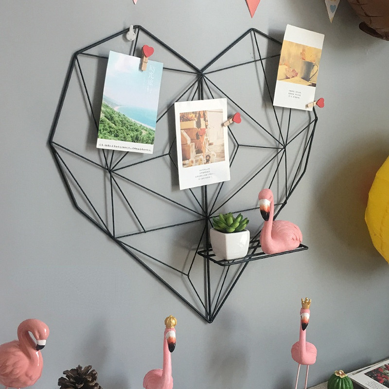 Wall-mounted Home Wall Decoration Iron Grid Photo Wall on Luulla