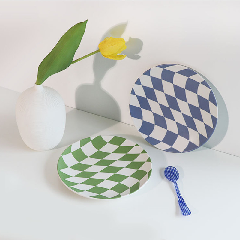 Round Plate Coffee Snack Sushi Dessert Cake Plate Bread Restaurant ...