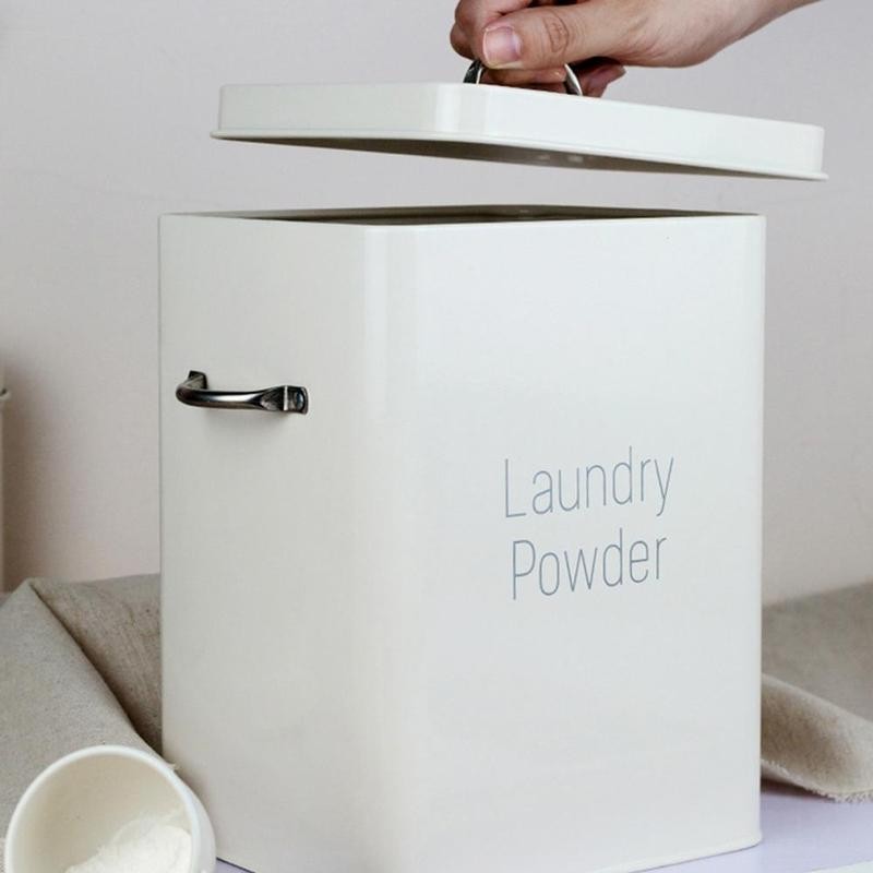 3kg Washing Powder Barrel With Spoon Small Grain Storage Box on Luulla