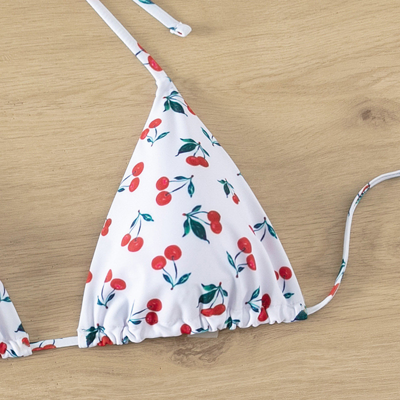 Women Cherry Swim Dress, Sexy Cherry Print Swimsuit, Cherry Swimwear ...