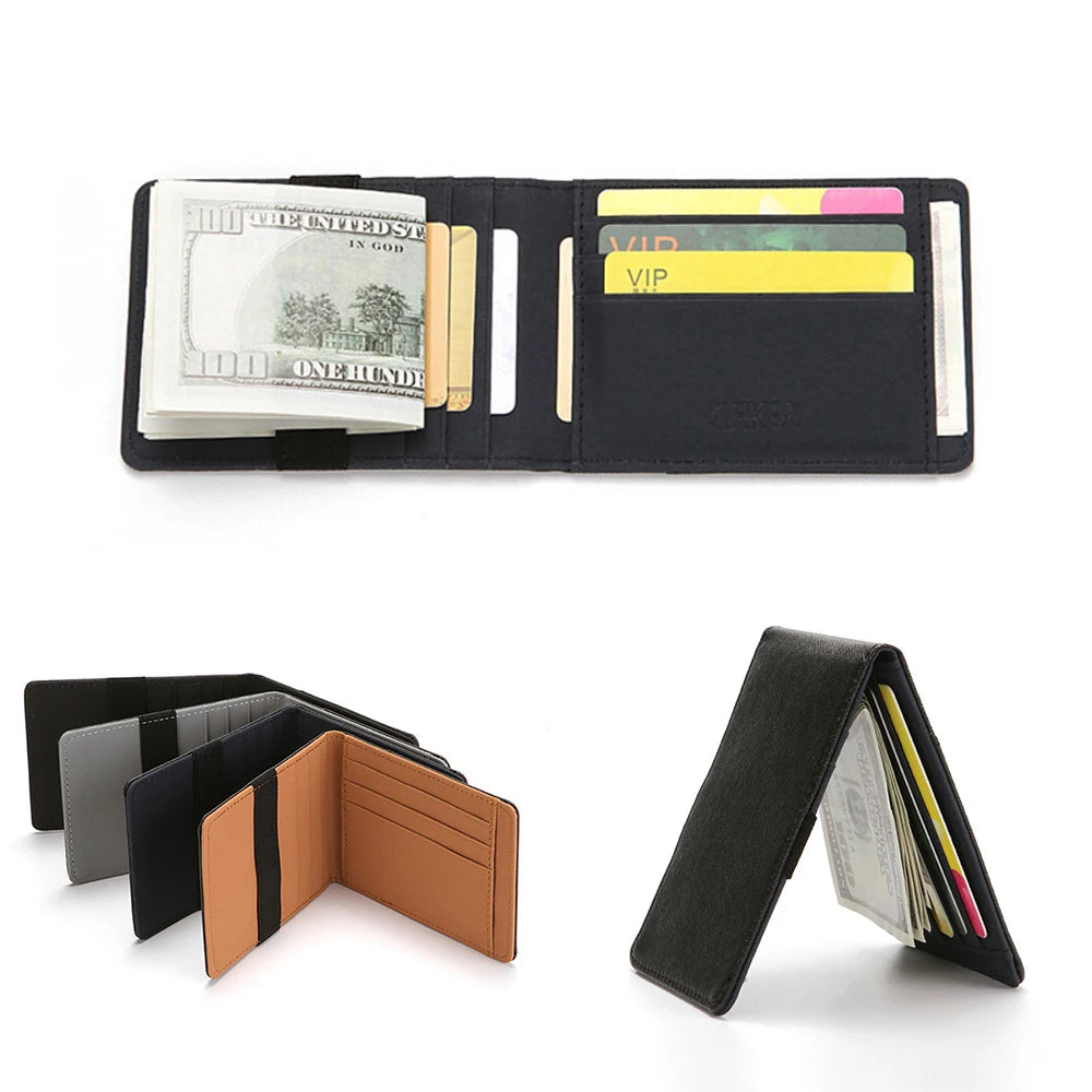 Slim Bifold Leather Wallet With Card Slots on Luulla