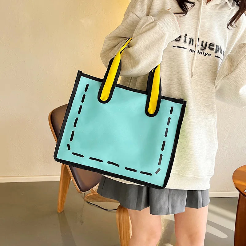 Colorful Cartoon-inspired Tote Bags For Everyday Use on Luulla