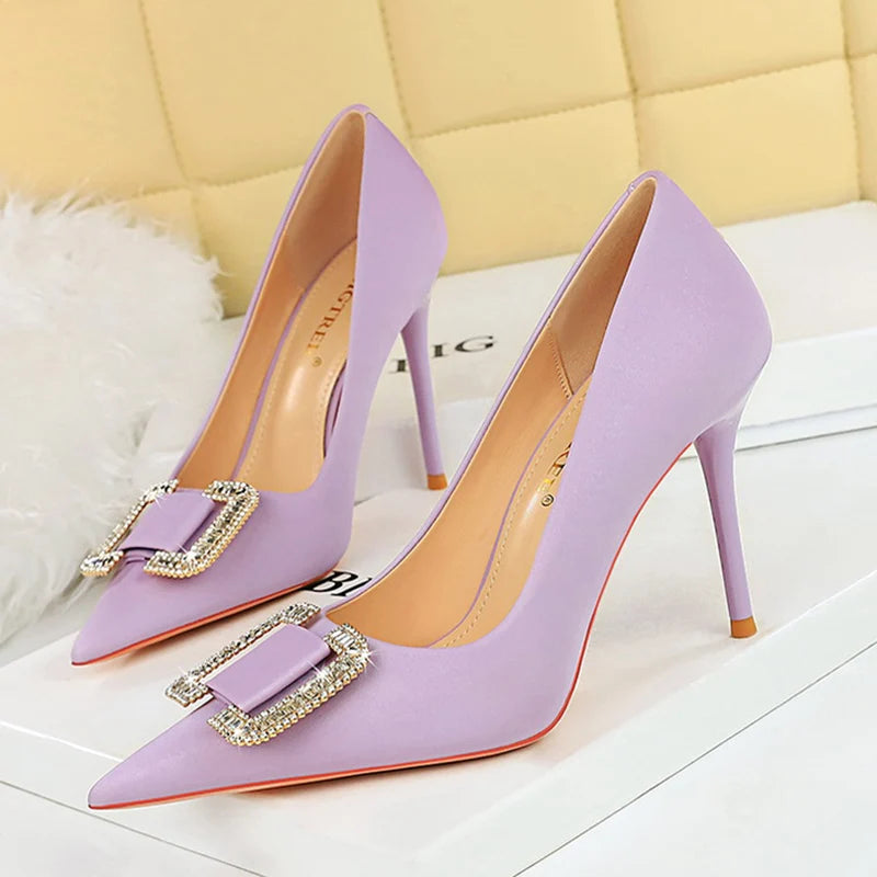 lavander high heels