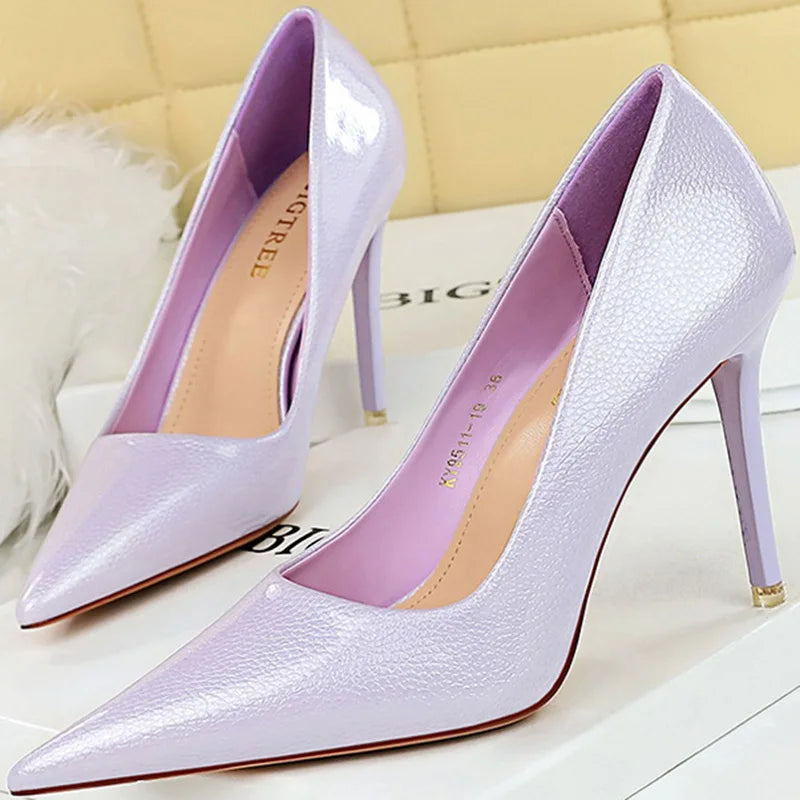lavander high heels