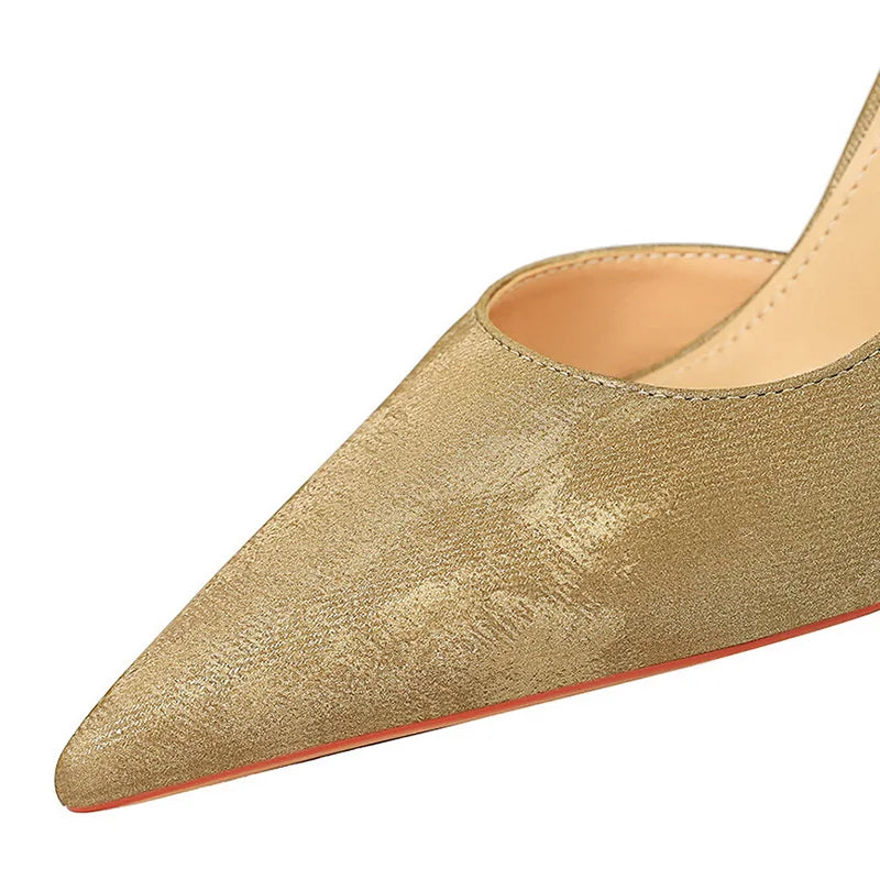 Elegant Brown Pointed Toe Stiletto High Heels on Luulla