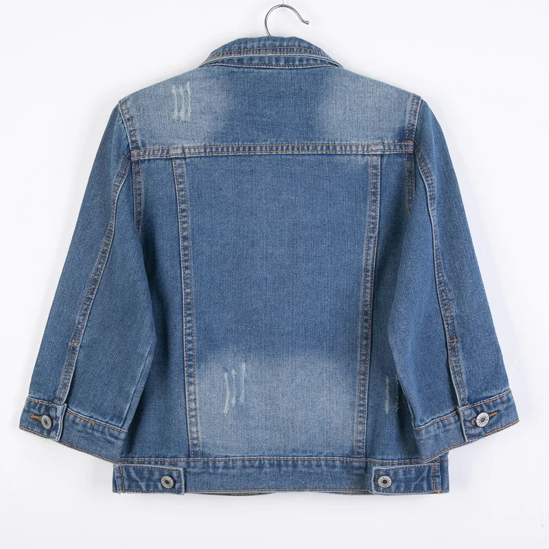 Girls Classic Denim Jacket With Button Front on Luulla