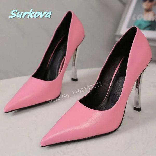 Elegant Pink High Heel Pointed Toe Pumps on Luulla