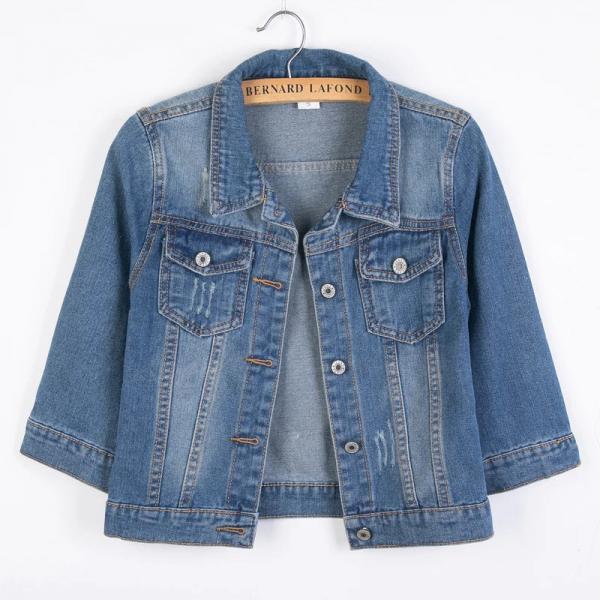 Girls Classic Denim Jacket With Button Front on Luulla