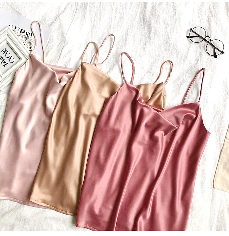 Sweet Top,spaghetti Strap Satin Top on Luulla