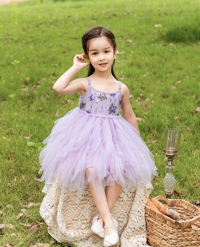 Summer, Spaghetti Strap Girl Princess Dress , Ballet Tulle Bouffant ...