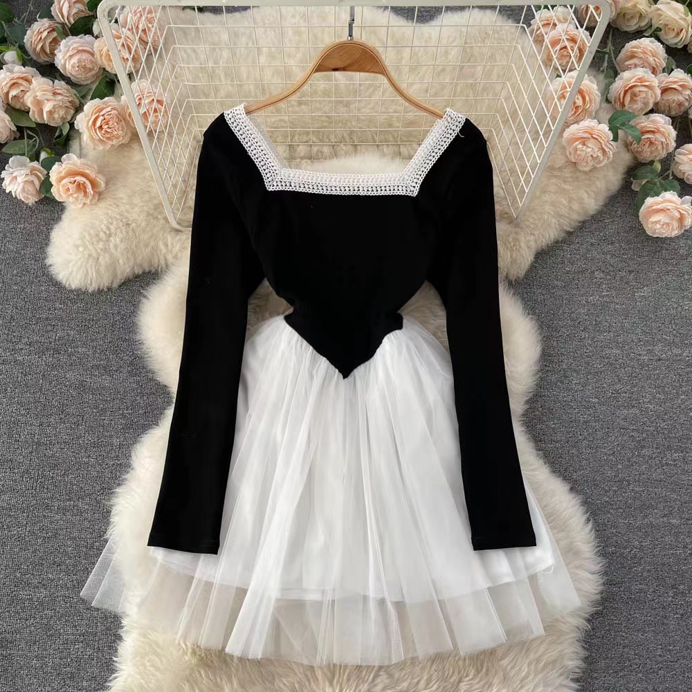 Sweet And Spicy Dress, Lace, Square Collar, Super Fairy Dress ...