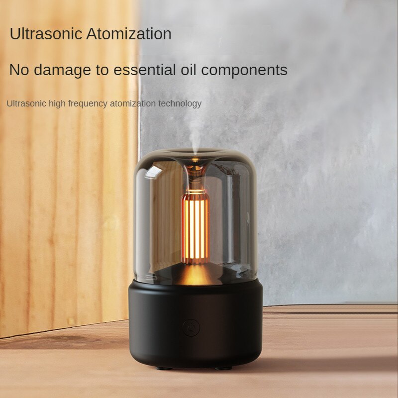 Candlelight Air Humidifier Aroma Diffuser Portable Cool Mist Maker ...