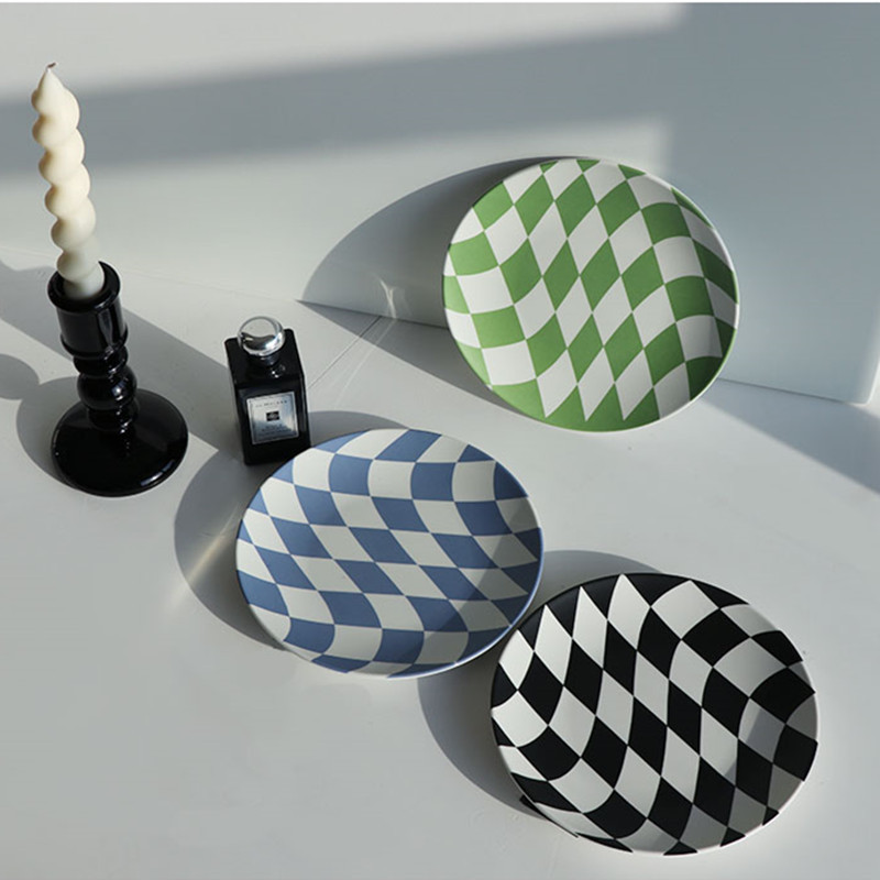 Round Plate Coffee Snack Sushi Dessert Cake Plate Bread Restaurant ...