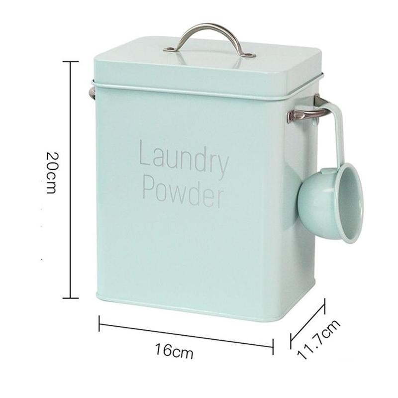 3kg Washing Powder Barrel With Spoon Small Grain Storage Box on Luulla