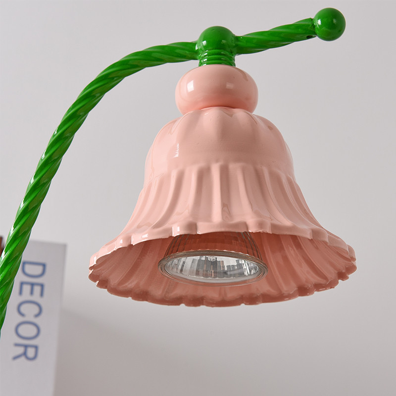 Korean Room Decor Girl Bedside Lamp Pink Table Lamps Gift Mediterranean ...