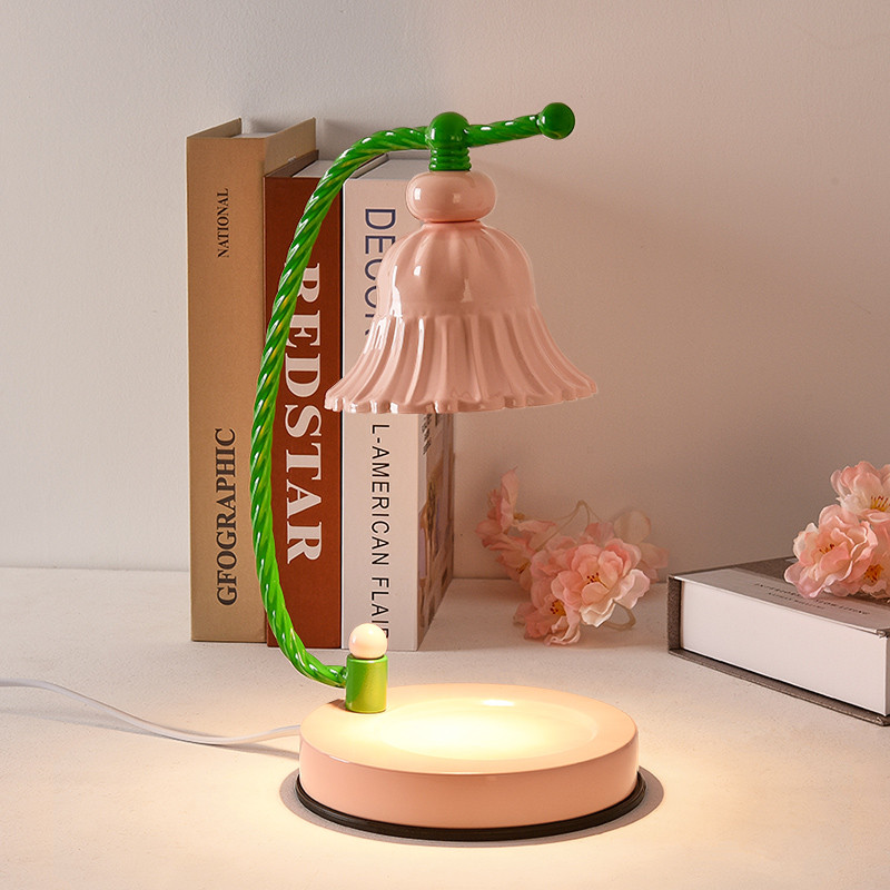 Korean Room Decor Girl Bedside Lamp Pink Table Lamps Gift Mediterranean ...