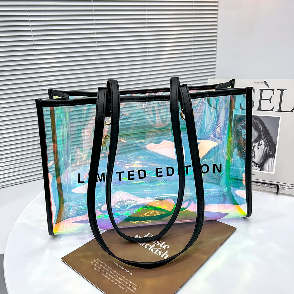 Limited Edition Iridescent Tote Bag With Black Handles on Luulla