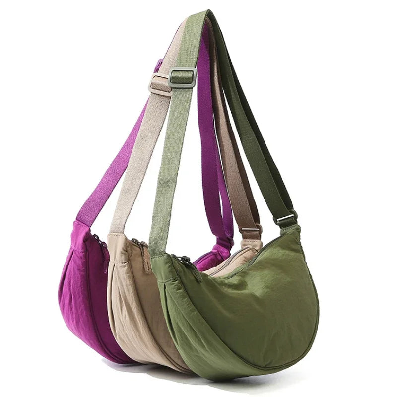 Colorful Canvas Crossbody Sling Bag With Adjustable Strap on Luulla