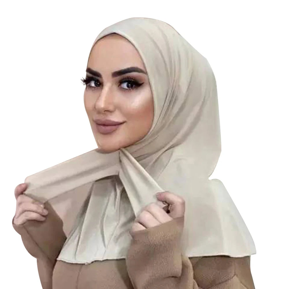 Elegant Cream Chiffon Hijab For Women on Luulla