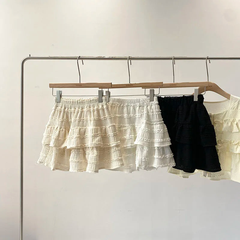 Womens High-waist Ruffled Mini Skirt Collection on Luulla