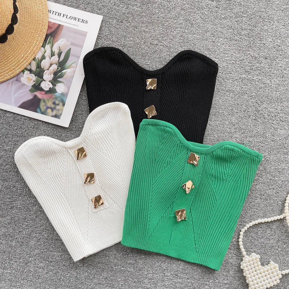 Womens Ribbed Strapless Tube Top Collection on Luulla