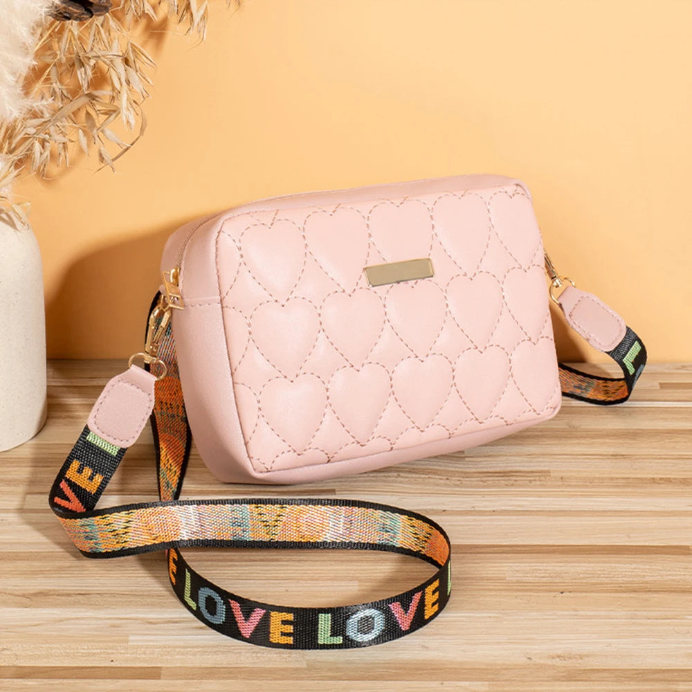 Quilted Crossbody Bags With Love Strap Collection on Luulla