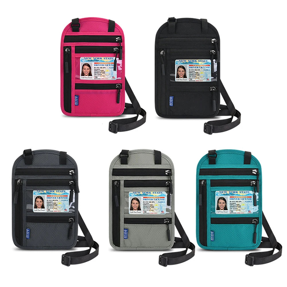 Travel Neck Pouch With Multiple Zipper Pockets on Luulla