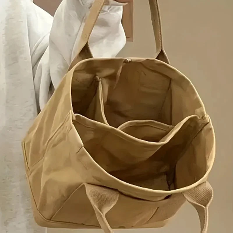 Multi-pocket Canvas Tote Bag For Everyday Use on Luulla