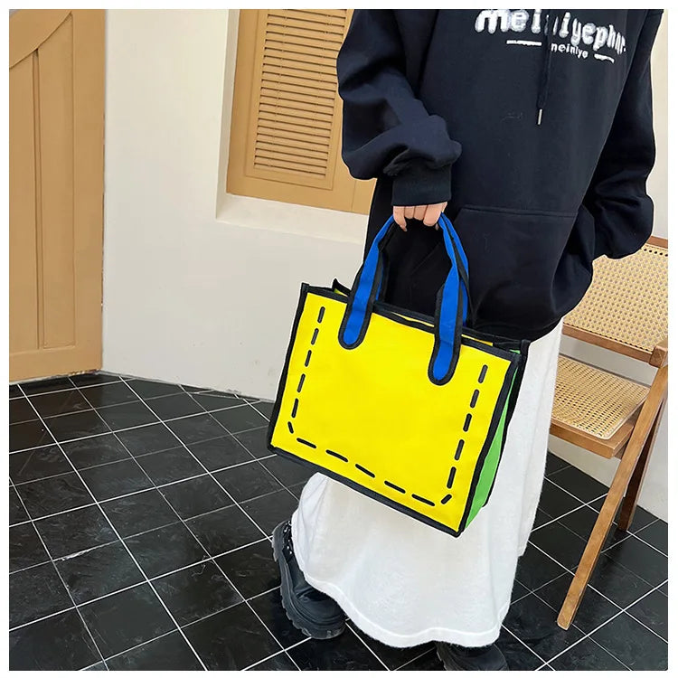 Colorful Cartoon-inspired Tote Bags For Everyday Use on Luulla