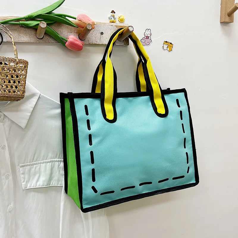 Colorful Cartoon-inspired Tote Bags For Everyday Use on Luulla