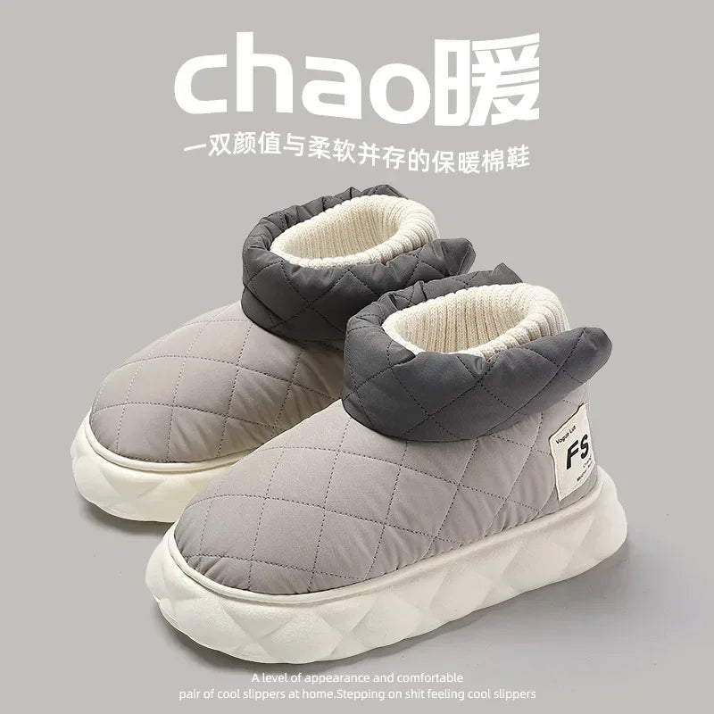 Cozy Quilted Indoor Slippers For Cold Days on Luulla