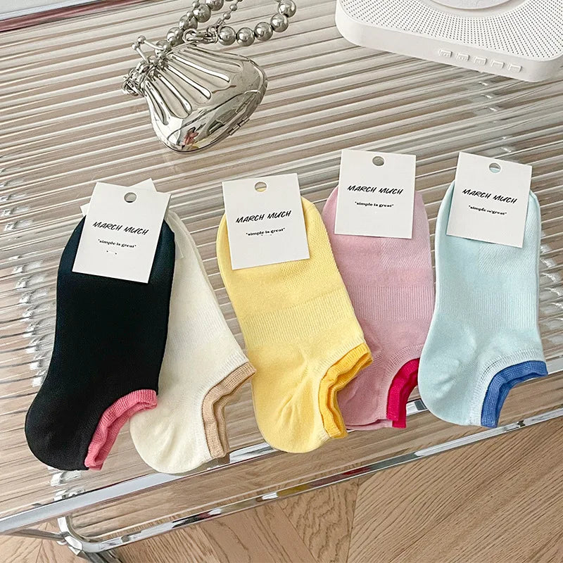 Colorful Ankle Socks Set, Soft Cotton Comfort on Luulla